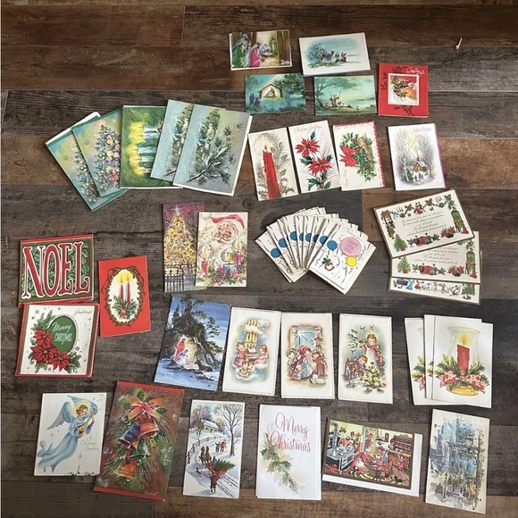 Merry Christmas | Holiday | Vintage Unused Christmas Card Lot Bundle ...